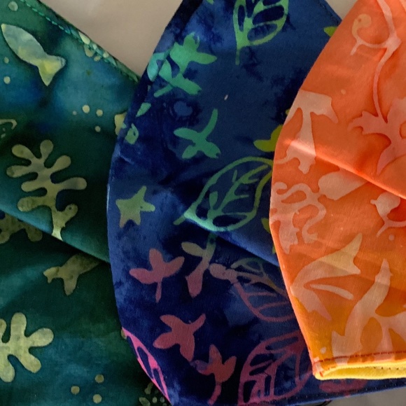 Accessories | Batik Fabric Face Masks 3 Reversible | Poshmark
